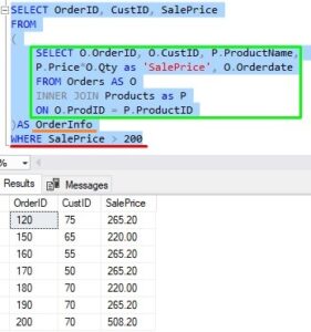 Derived Table in SQL Server: Everything you need to know