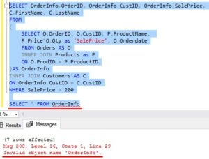 Derived Table in SQL Server: Everything you need to know