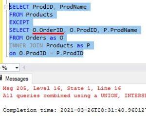 SQL Server EXCEPT: Everything You Need to Know