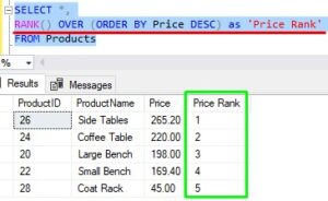 SQL Server RANK: A window function you should know